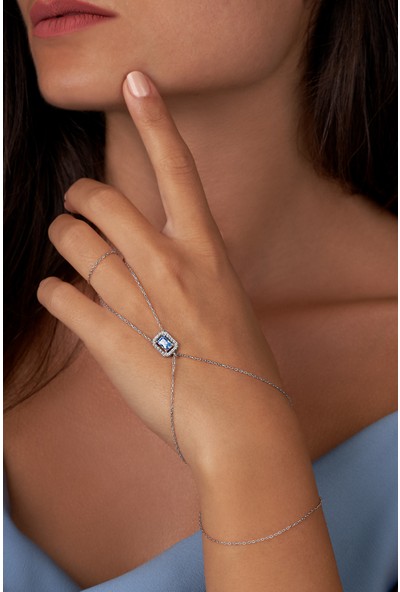 Lia Berto Aqua Baget Taşlı 925 Ayar Gümüş Şahmeran