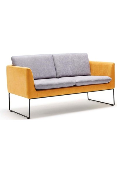 Uzay Ofis Nerr Ikili Kanepe -Gri-Sarı