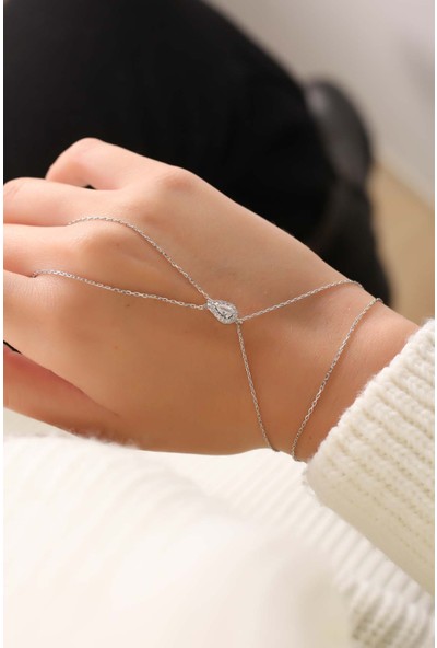 Lia Berto Damla Taşlı 925 Ayar Gümüş Şahmeran