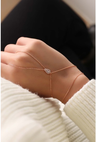 Lia Berto Rose Damla Taşlı 925 Ayar Gümüş Şahmeran