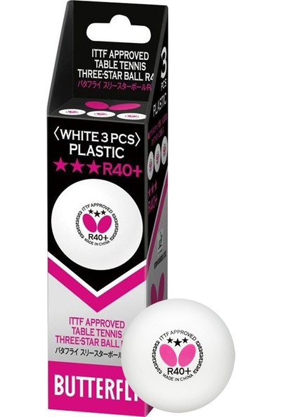 Butterfly 85144S R40+ 3 Yıldız Ittf Onaylı 3 Lü Masa Tenisi Maç Topu Butterfly 85144S R40+ 3 Yıldız Ittf Onaylı 3 Lü Masa Tenisi Maç Topu