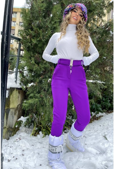 Berfuğ Kıran Dar Paça Kayak Pantolonu Mor Berfuğ Kıran Dar Paça Kayak Pantolonu Mor