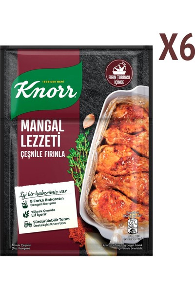 Knorr Fırında Tavuk Çeşnisi Mangal Lezzeti 29 gr x 6 Knorr Fırında Tavuk Çeşnisi Mangal Lezzeti 29 gr x 6