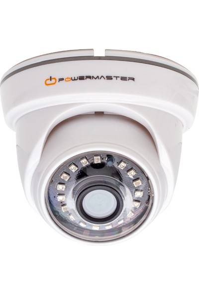 Powermaster PM-19410 2 MP 18 LED Plastik Kasa Beyaz AHD Dome Kamera Powermaster PM-19410 2 MP 18 LED Plastik Kasa Beyaz AHD Dome Kamera