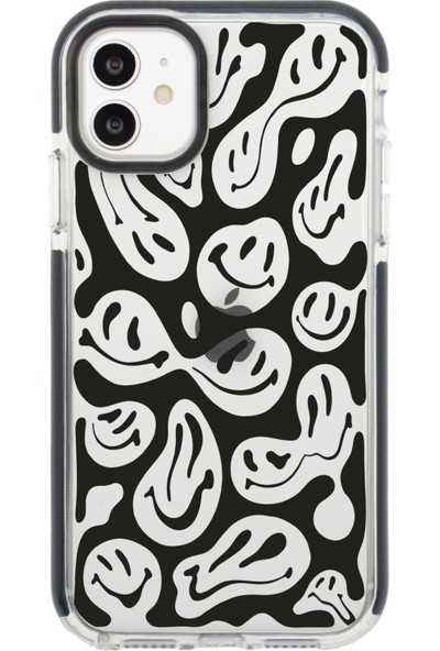 Shoptocase Apple iPhone 11 Siyah Kenarlı Anti Shock Gülen Yüzler Desenli Telefon Kılıfı Shoptocase Apple iPhone 11 Siyah Kenarlı Anti Shock Gülen Yüzler Desenli Telefon Kılıfı