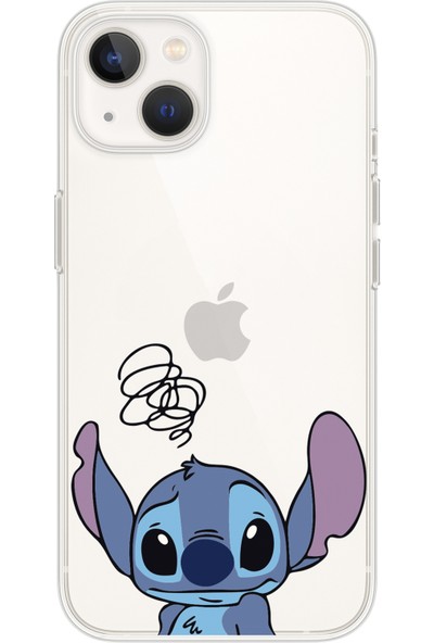 Shoptocase Apple iPhone 13 Şeffaf Stitch Desenli Telefon Kılıfı Shoptocase Apple iPhone 13 Şeffaf Stitch Desenli Telefon Kılıfı