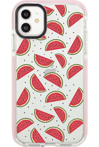 Shoptocase Apple iPhone 11 Pembe Kenarlı Anti Shock Karpuz Desenli Telefon Kılıfı Shoptocase Apple iPhone 11 Pembe Kenarlı Anti Shock Karpuz Desenli Telefon Kılıfı