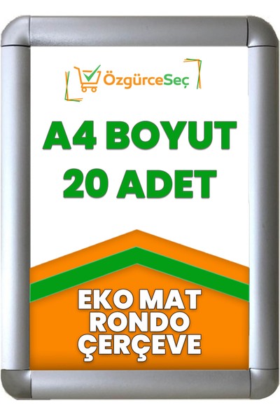 ÖzgürceSeç A4 Rondo Çerçeve Açılır Kapanır Mat Köşe 21 x 30 cm 20'li ÖzgürceSeç A4 Rondo Çerçeve Açılır Kapanır Mat Köşe 21 x 30 cm 20'li