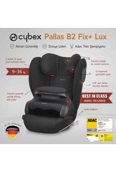 Cybex Adac'lı Cybex Pallas B2 Fix Lux+ (9-36 kg) Bebek Oto Koltugu
