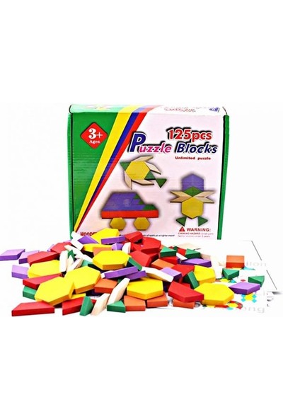Hamaha Wooden Toys 125 Parça Ahşap Eğitici Tangram Puzzle Blok Seti Hamaha Wooden Toys 125 Parça Ahşap Eğitici Tangram Puzzle Blok Seti