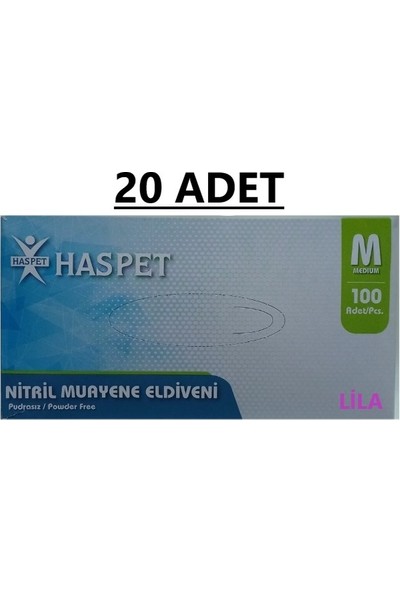 Has-Pet Lila Nitril Pudrasız Temizlik Eldiveni 100 x 20 Medium