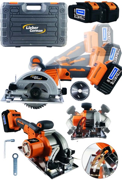 Lieber German 58 V 8 Ah 2 Akülü 180° Açı 90° Eğimli Brushless Motor Mini Sunta Kesme Makinası Lieber German 58 V 8 Ah 2 Akülü 180° Açı 90° Eğimli Brushless Motor Mini Sunta Kesme Makinası