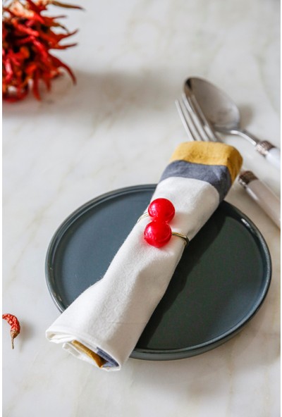 Arma House 6'lı Pembe Lolipop Altın Halkalı Peçete Yüzüğü