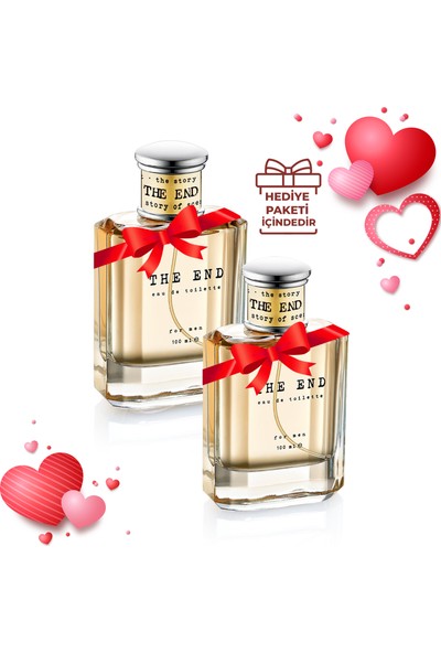 The End Sevgililer Günü Özel Edt Erkek Parfüm Seti 100 ml x 2 Adet