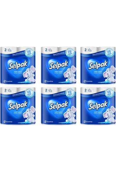 Selpak 2'li Dev Kağıt Havlu 6'lı