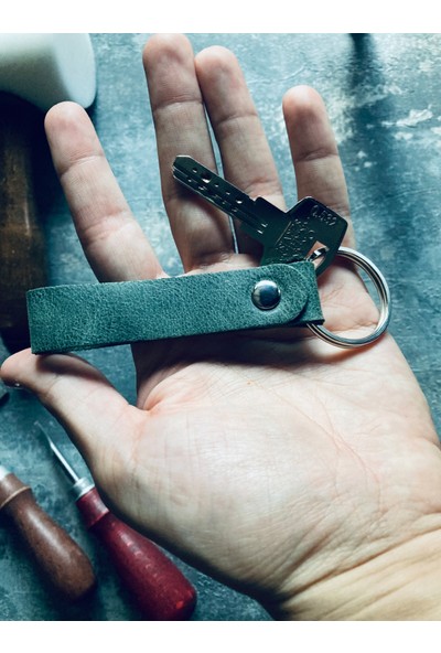 Deri Şerit Anahtarlık - Yeşil Deri Şerit Anahtarlık - Yeşil