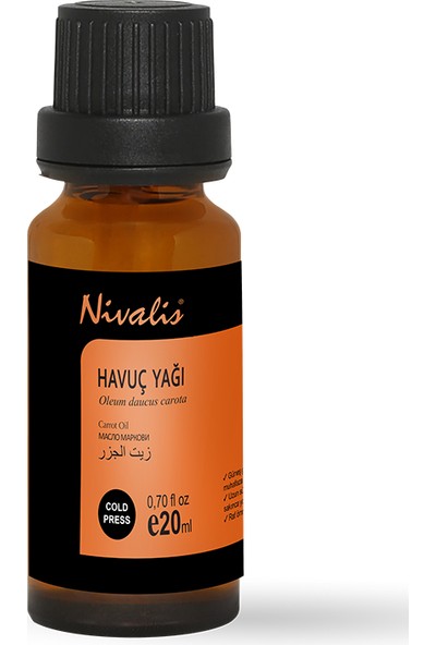 Nivalis Havuç Tohumu Taşıyıcı Yağı, 20 ml