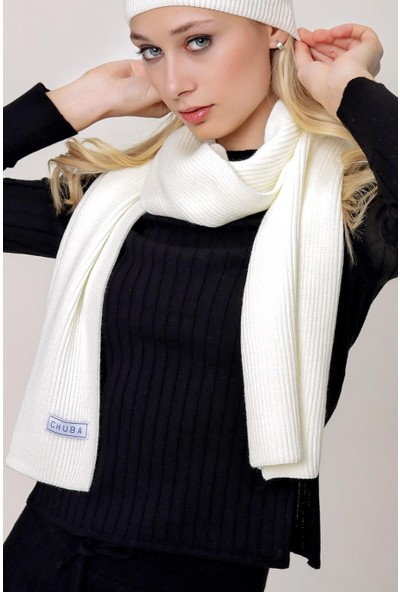 Chuba Kadın Selanik Triko Atkı Ekru 22WK271