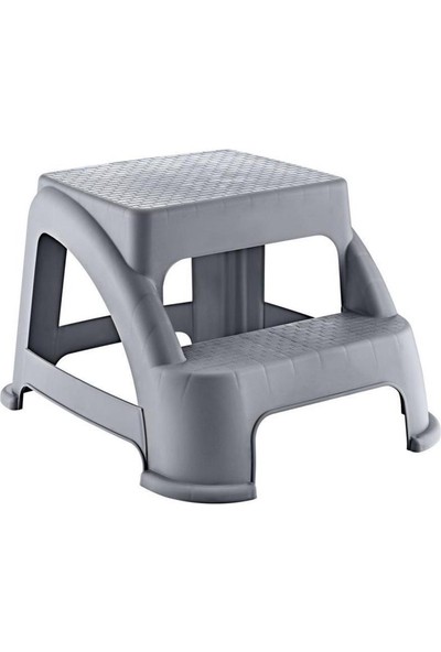 Sadık Plastik Akay 2 Katlı Basamak Gri AK542