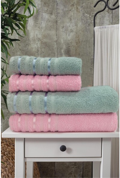Regule Pamuk Banyo & Baş Havlusu 4'lü Seti 2 Adet 70X140 cm + 2 Adet 50X90 cm Regule Pamuk Banyo & Baş Havlusu 4'lü Seti 2 Adet 70X140 cm + 2 Adet 50X90 cm