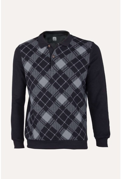 Erkek Siyah Standart Polo Yaka Triko