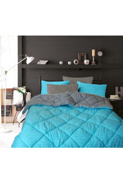 Sedef Home Tek Kişilik Uyku Seti (Lastikli ÇARŞAFLI/120) Mavi - Gri Sedef Home Tek Kişilik Uyku Seti (Lastikli ÇARŞAFLI/120) Mavi - Gri