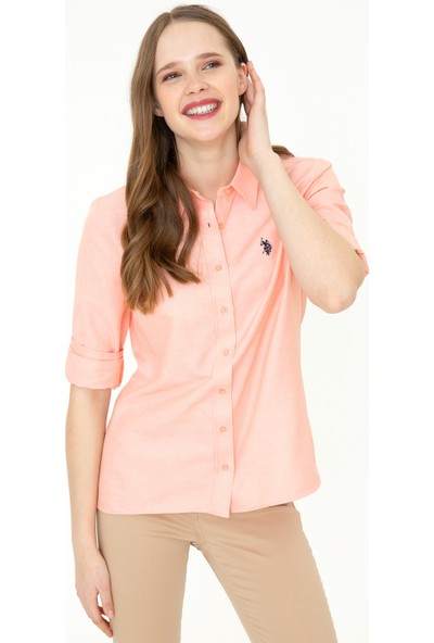 U.S. Polo Assn. Somon Gömlek Uzunkol Basic 50253658-VR047 U.S. Polo Assn. Somon Gömlek Uzunkol Basic 50253658-VR047