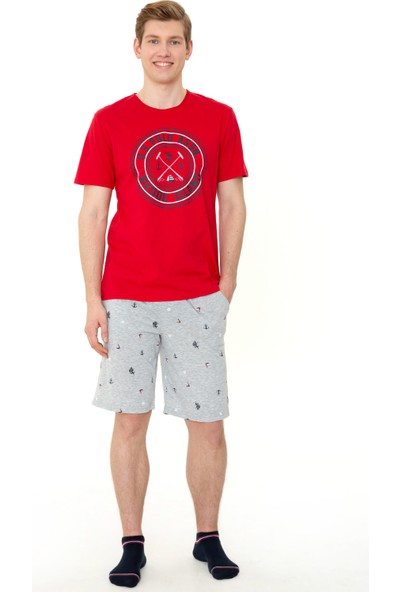 U.S. Polo Assn. Erkek Kırmızı Pijama 50256300-VR030