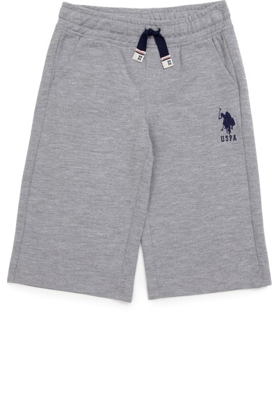 U.S. Polo Assn. Erkek Çocuk Gri Melanj Örme Şort 50246131-VR086
