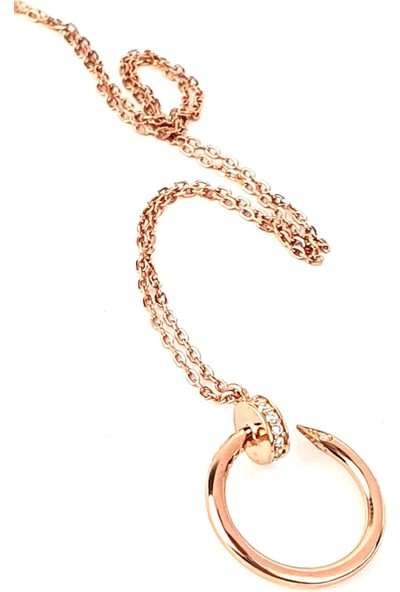 Ose Shop Çivi Figürlü Italyan 925 Ayar Gümüş Rose Kolye Ose Shop Çivi Figürlü Italyan 925 Ayar Gümüş Rose Kolye