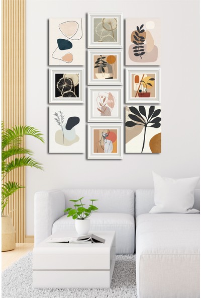 Cadran 10 Parçalı Çerçeve Görünümlü Mdf Tablo Seti FLM050