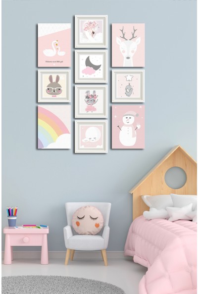 Cadran 10 Parçalı Çerçeve Görünümlü Mdf Tablo Seti FLM171