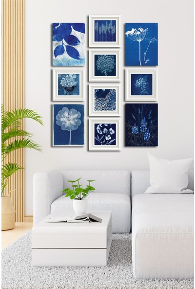 Cadran 10 Parçalı Çerçeve Görünümlü Mdf Tablo Seti FLM193