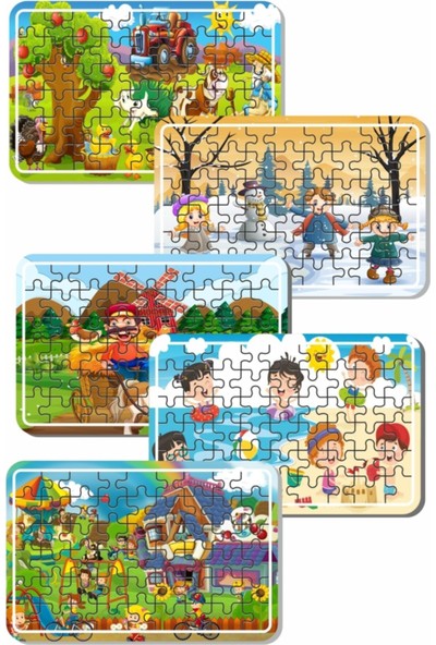 Lipyos Çiftlik Hayvanları, Deniz, Tatil, Deniz Canlıları, Yılbaşı, Kardan Adam 54 Parça Ahşap Puzzle A41698 Lipyos Çiftlik Hayvanları, Deniz, Tatil, Deniz Canlıları, Yılbaşı, Kardan Adam 54 Parça Ahşap Puzzle A41698