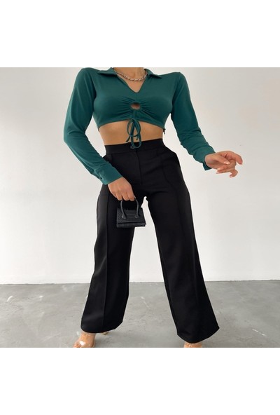 Arven&Bera Palazzo Atlas Kumaş Pantolon