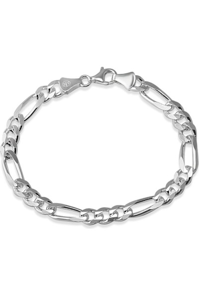 Choice Silver Gümüş Erkek Bileklik Figaro
