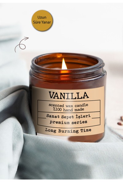 Sanat Sepet İşleri Premium Uzun Yanma Süreli, Kokulu Kahve & Amber Kavanoz Sanat Sepet İşleri Premium Uzun Yanma Süreli, Kokulu Kahve & Amber Kavanoz