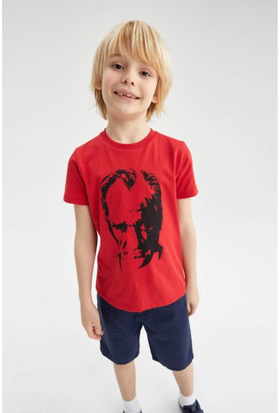 DeFacto Erkek Çocuk 23 Nisan Atatürk Baskılı Kısa Kollu Tişört W9131A622SP