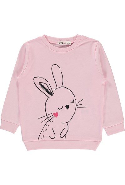 Civil Girls Kız Çocuk Sweatshirt 2-5 Yaş Pembe