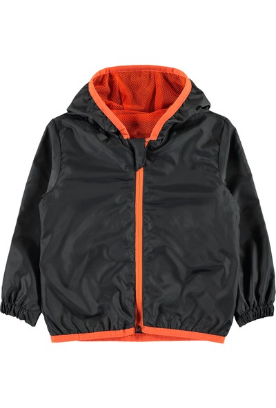 Civil Boys Erkek Çocuk Kapüşonlu Yağmurluk 2-5 Yaş Füme