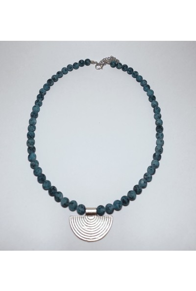 Turkuaz Yelpaze Kadın Kolye