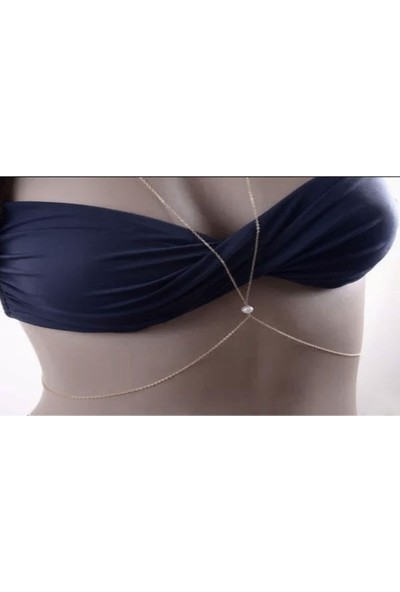 Takıconcept Inci Detaylı Bikini Vücut Aksesuarı Bel Zinciri