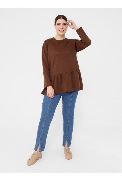 Büyük Beden Eteği Volanlı Tunik Alia Büyük Beden Eteği Volanlı Tunik Alia