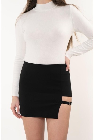 Premium Halka Detaylı Mini Etek