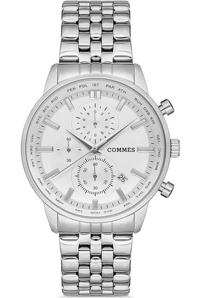 Commes Erkek Beyaz Renk Takvimli Spor Kol Saati NS0074