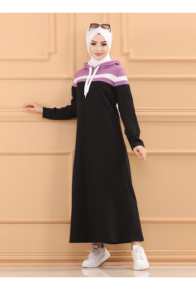 Tofisa Garnili Örme Elbise - Lila - Tofisa