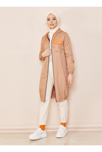 Tofisa Boydan Fermuarlı Kap - Vizon - Tofisa