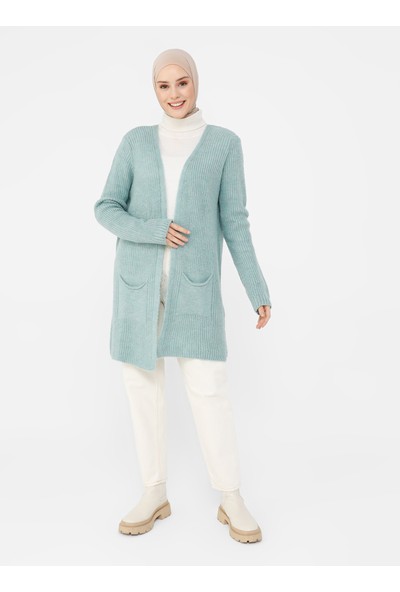 Refka Cep Detaylı Triko Hırka - Çağa - Refka Casual Refka Cep Detaylı Triko Hırka - Çağa - Refka Casual