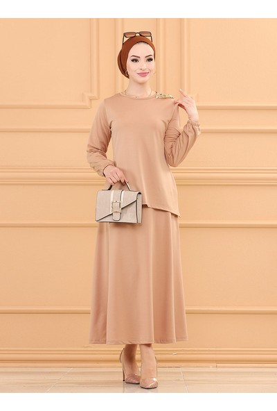 Tofisa Bluz&etek Ikili Takım - Vizon - Tofisa Tofisa Bluz&etek Ikili Takım - Vizon - Tofisa