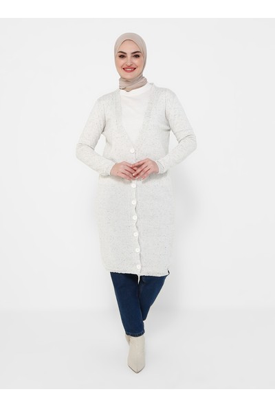 Tavin Düğmeli Triko Hırka - Kemik - Tavin Tavin Düğmeli Triko Hırka - Kemik - Tavin